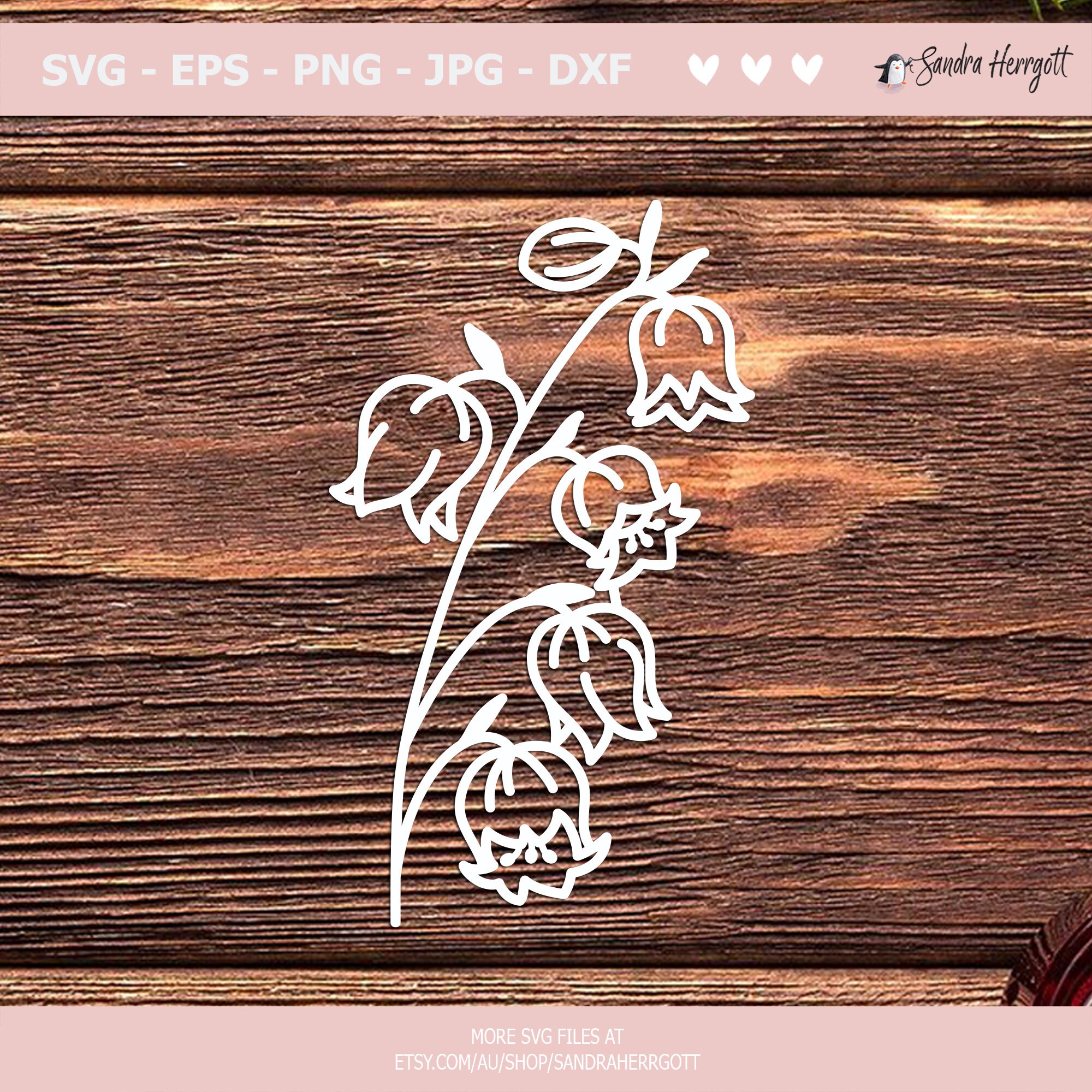 Lily of the Valley Plotter File Svg Dxf Png Epd Jpg Pdf Floral - Etsy ...