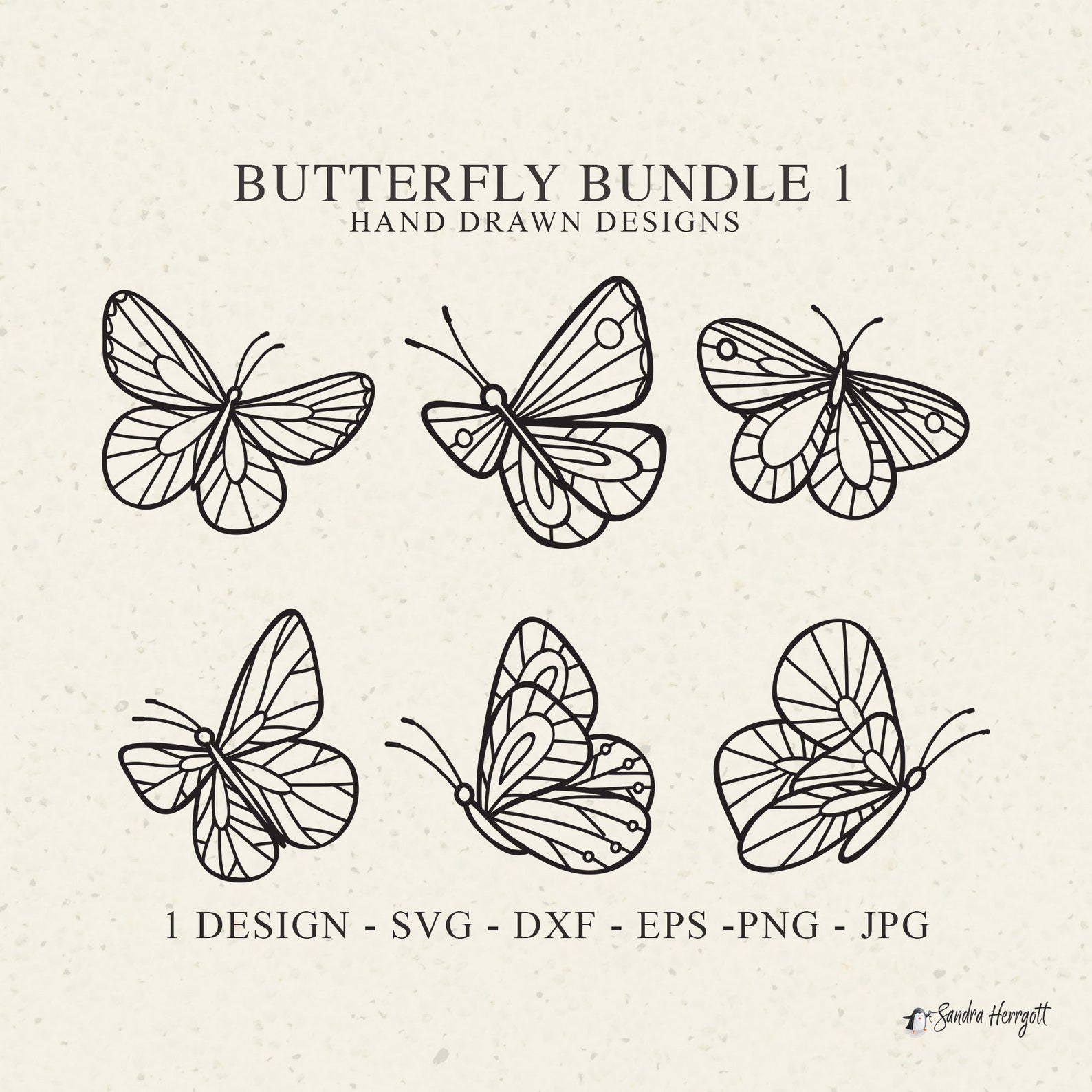 Butterfly Plotter File Svg Dxf Eps Png Jpg Insect Cricut Cute - Etsy