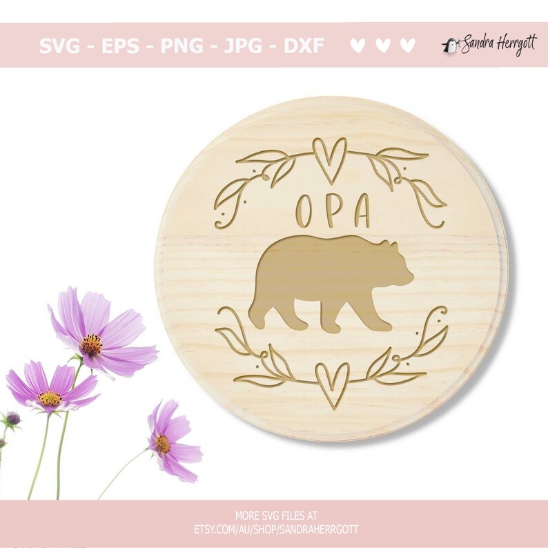 German Opa Plotter File Svg Dxf Lieber Opi Cricut Wreath Split Vily Cut ...