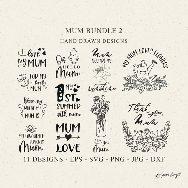 I Love Mom Clipart - Etsy