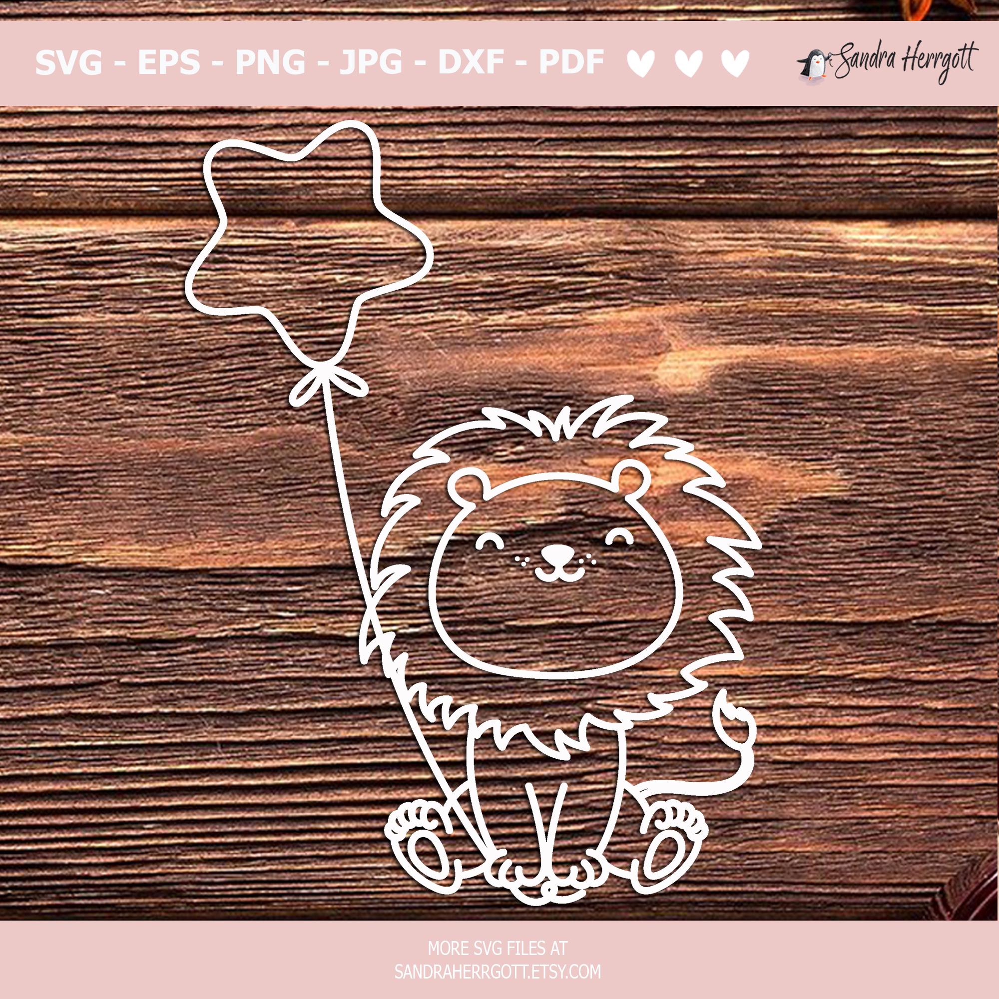 Cute Animal Star Balloon Plotter File Svg Dxf Png Baby Bunny Cricut ...