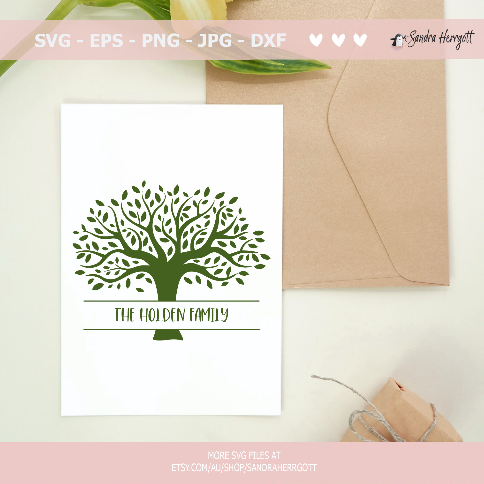 Split Tree Plotter File SVG DXF PNG Oak Cricut Family Olive - Etsy