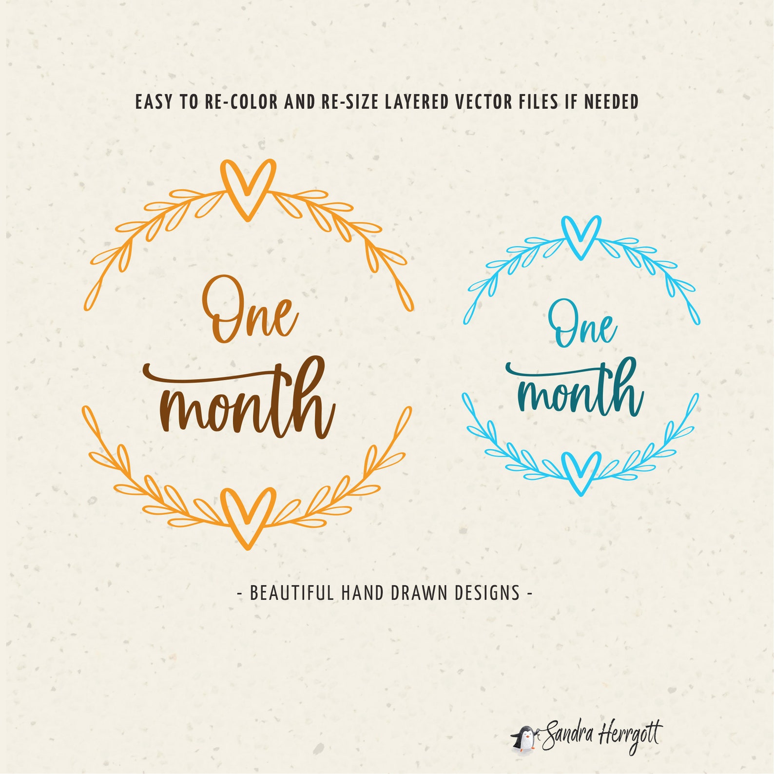 Baby Milestone Plotter Files SVG DXF PNG Leaves Laurel Wreath - Etsy