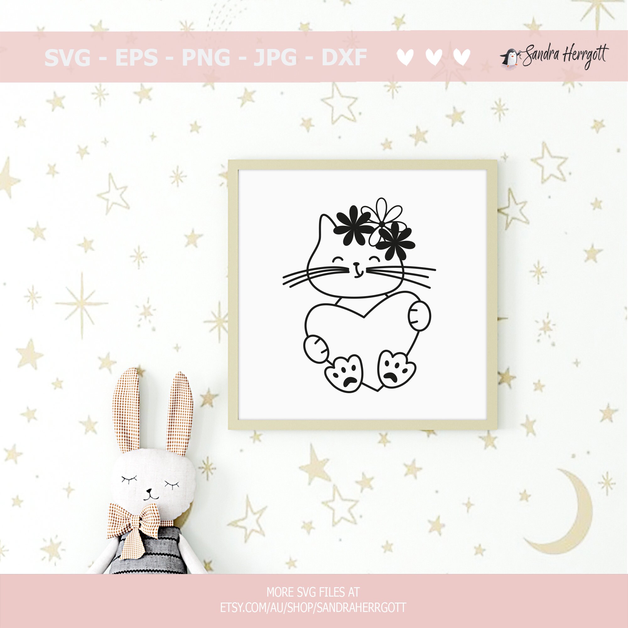 Animal Heart Plotter File SVG DXF Cricut Cute Koala Fox Racoon - Etsy ...