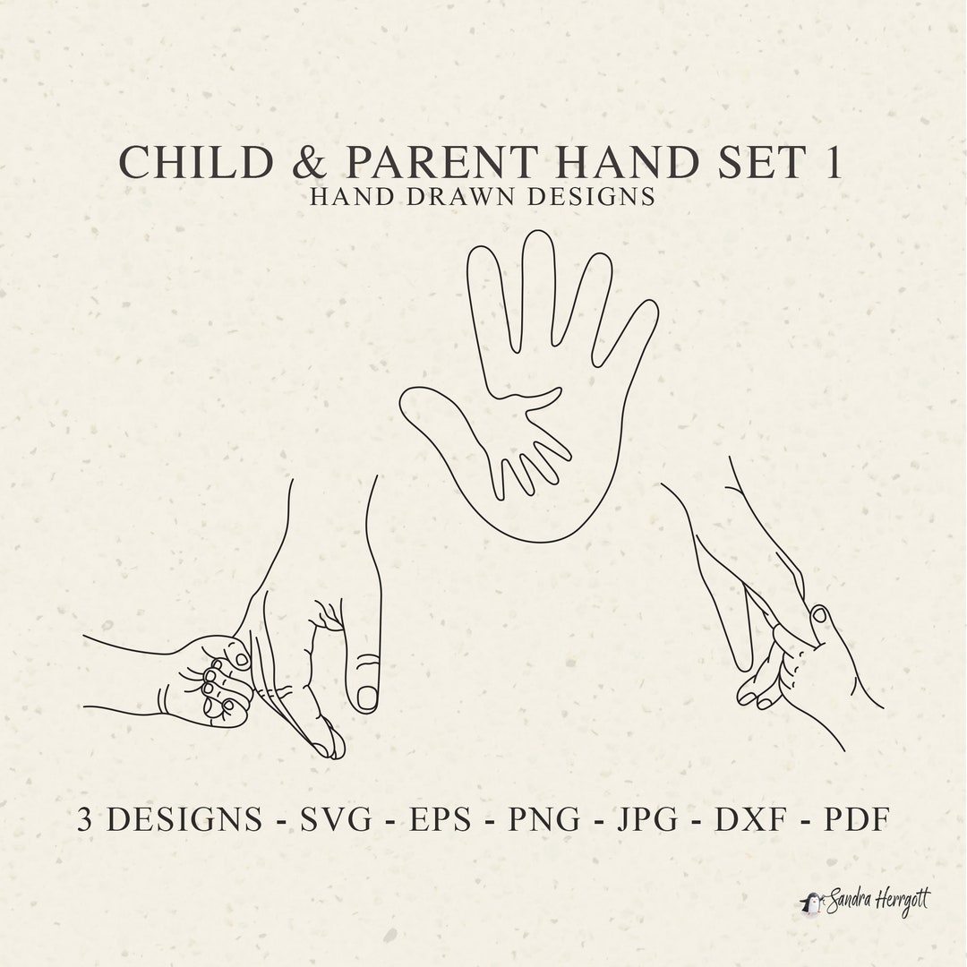 Baby Holding Dad Hand Plotter File Svg Dxf Png Jpg Pdf Parent Cricut ...