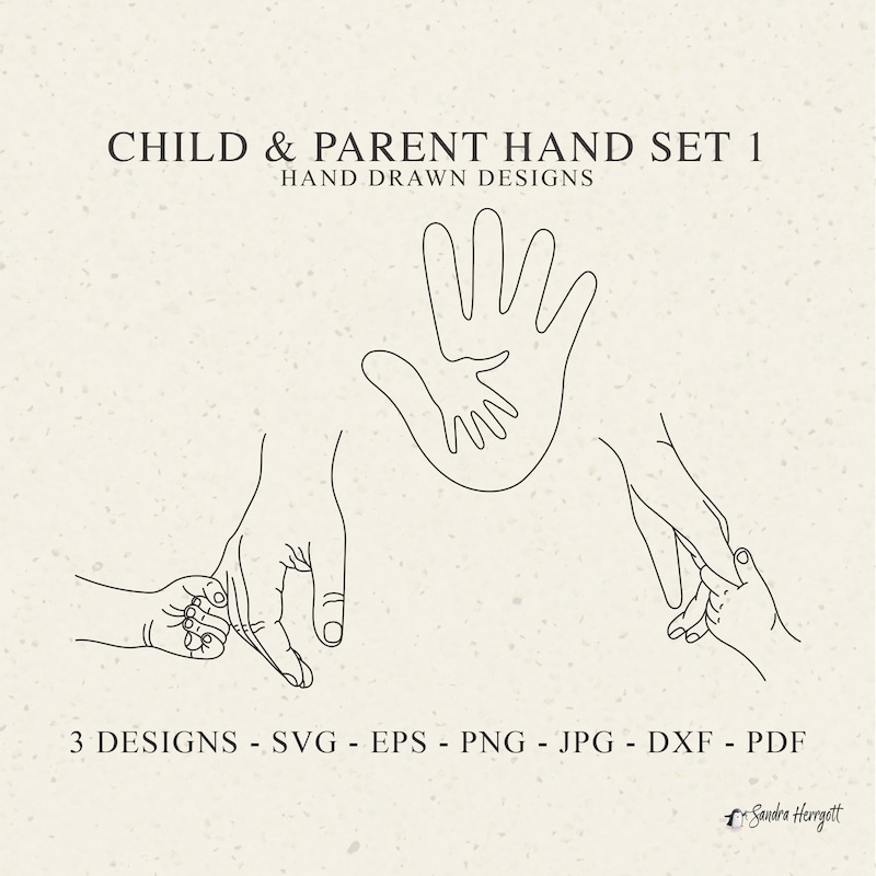 Parent and Child Holding Hands Line Art - Etsy