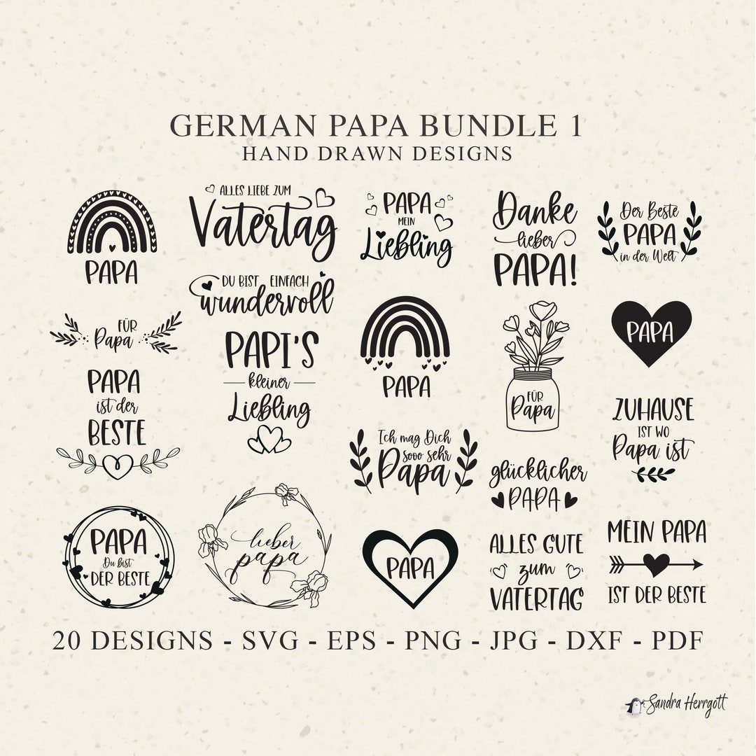 German Papa Plotter File Svg Dxf Png Pdf Jpg Eps Ich Mag Dich Cricut ...