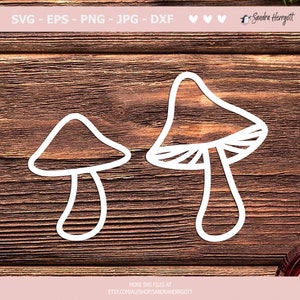 Mushroom Plotter File Svg Dxf Png Eps Jpg Fall Cricut Bundle Autumn ...