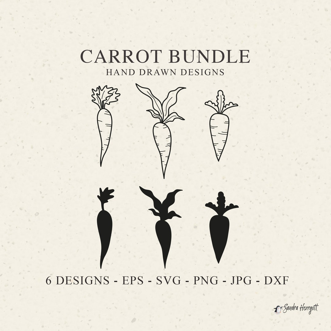 Carrot Plotter File SVG DXF PNG Vegetable Cricut Silhouette Download ...