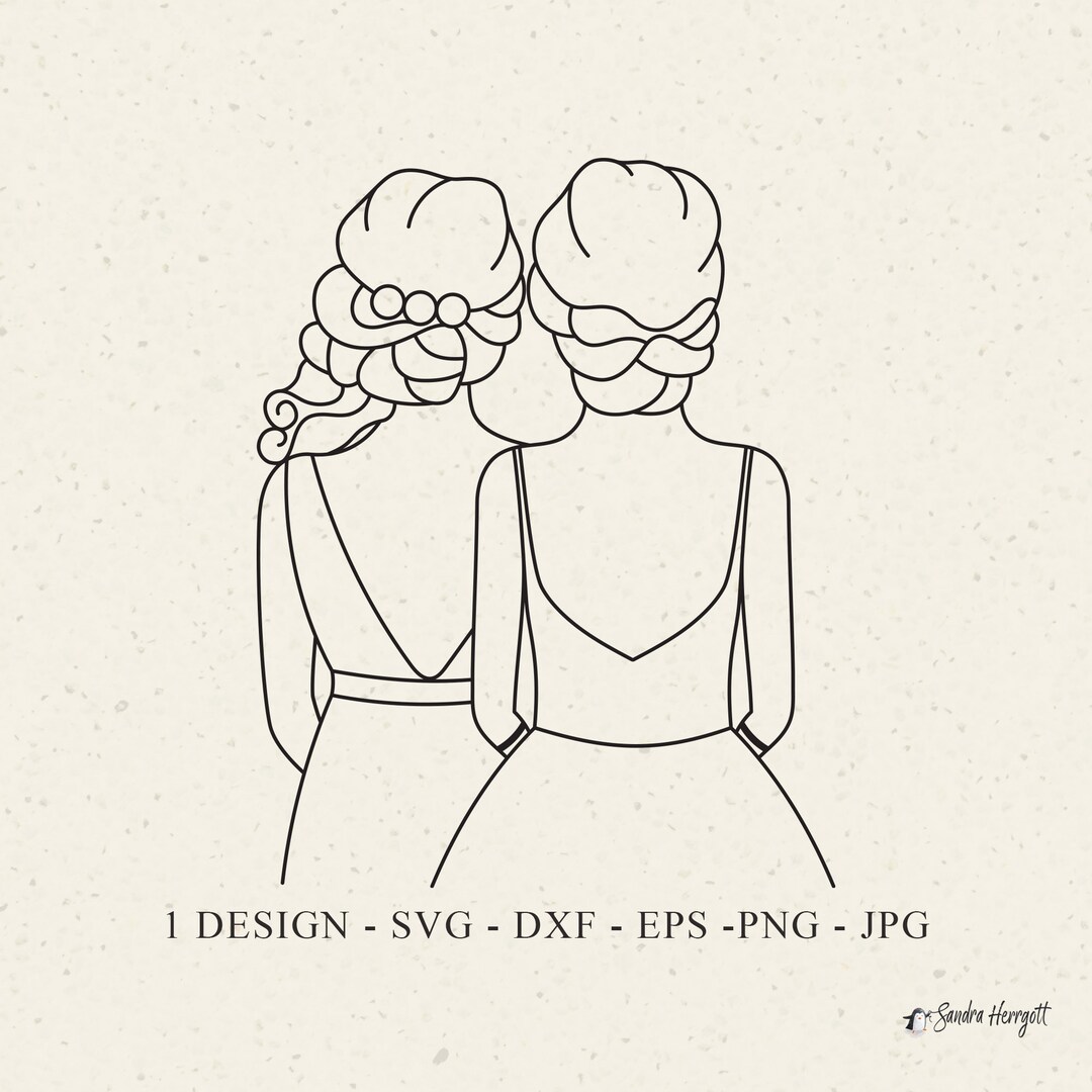 Bridesmaid Plotter File Svg Dxf Png Jpg Bride Team Cricut Dress ...