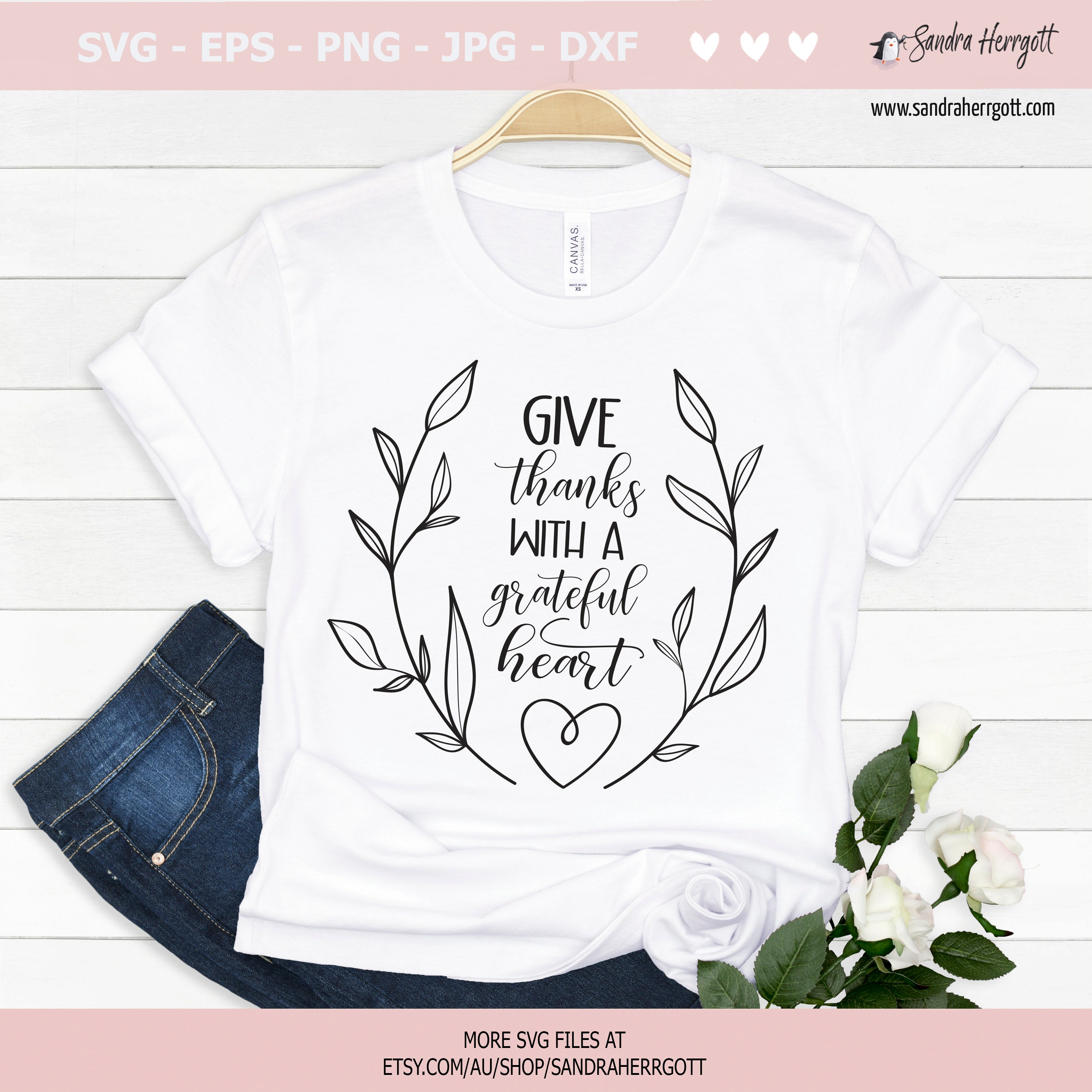 Give Thanks With A Grateful Heart Svg Give Thanks With A - Etsy Australia