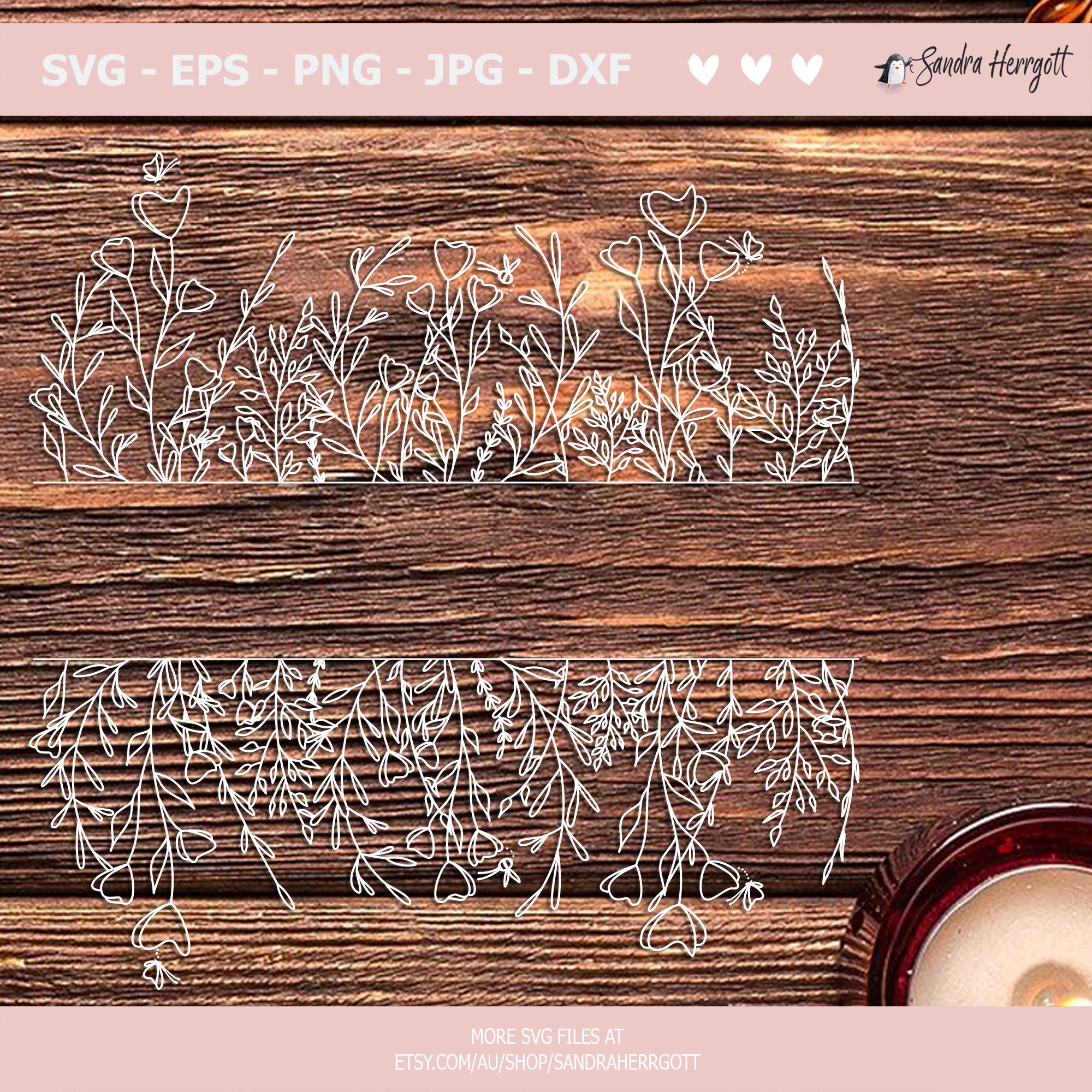 Split Wildblumen Wiese Plotterdatei SVG DXF PNG Blatt - Etsy Schweiz