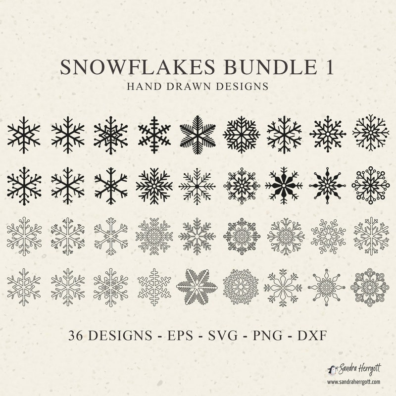 Snowflakes Svg - Etsy