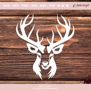 Buck Plotter File Svg Dxf Png Pdf Forest Animal Cricut Male Deer ...