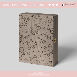 Lebkuchen Mann Musterdesign SVG Dxf Png Eps Jpg Weihnachten Cricut Hintergrund Plotterdatei ...