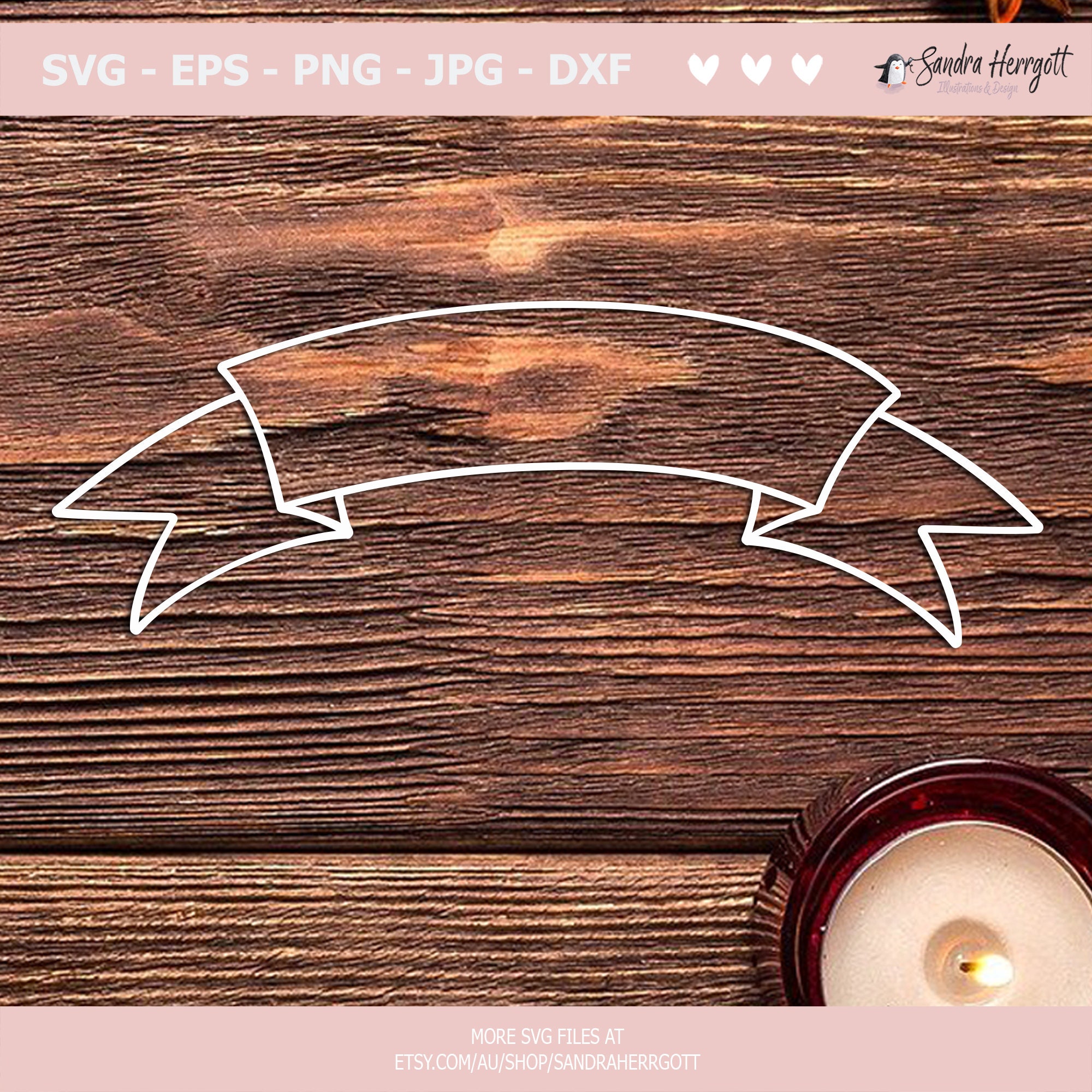 Ribbon and Banner Plotter Files SVG DXF PNG Cricut Brother Canvas ...