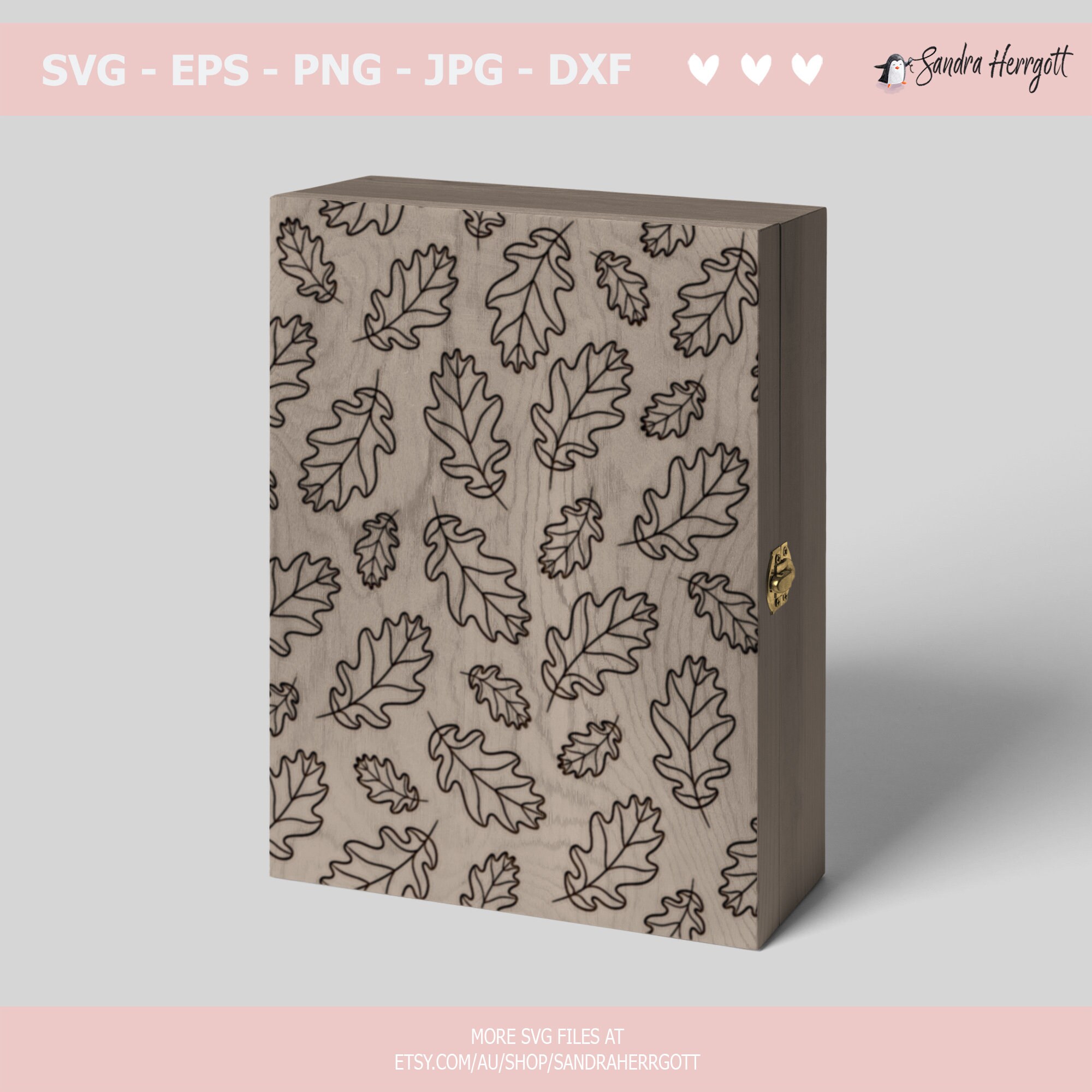 Oak Leaf Pattern Svg Dxf Png Eps Jpg Fall Cricut Autumn - Etsy