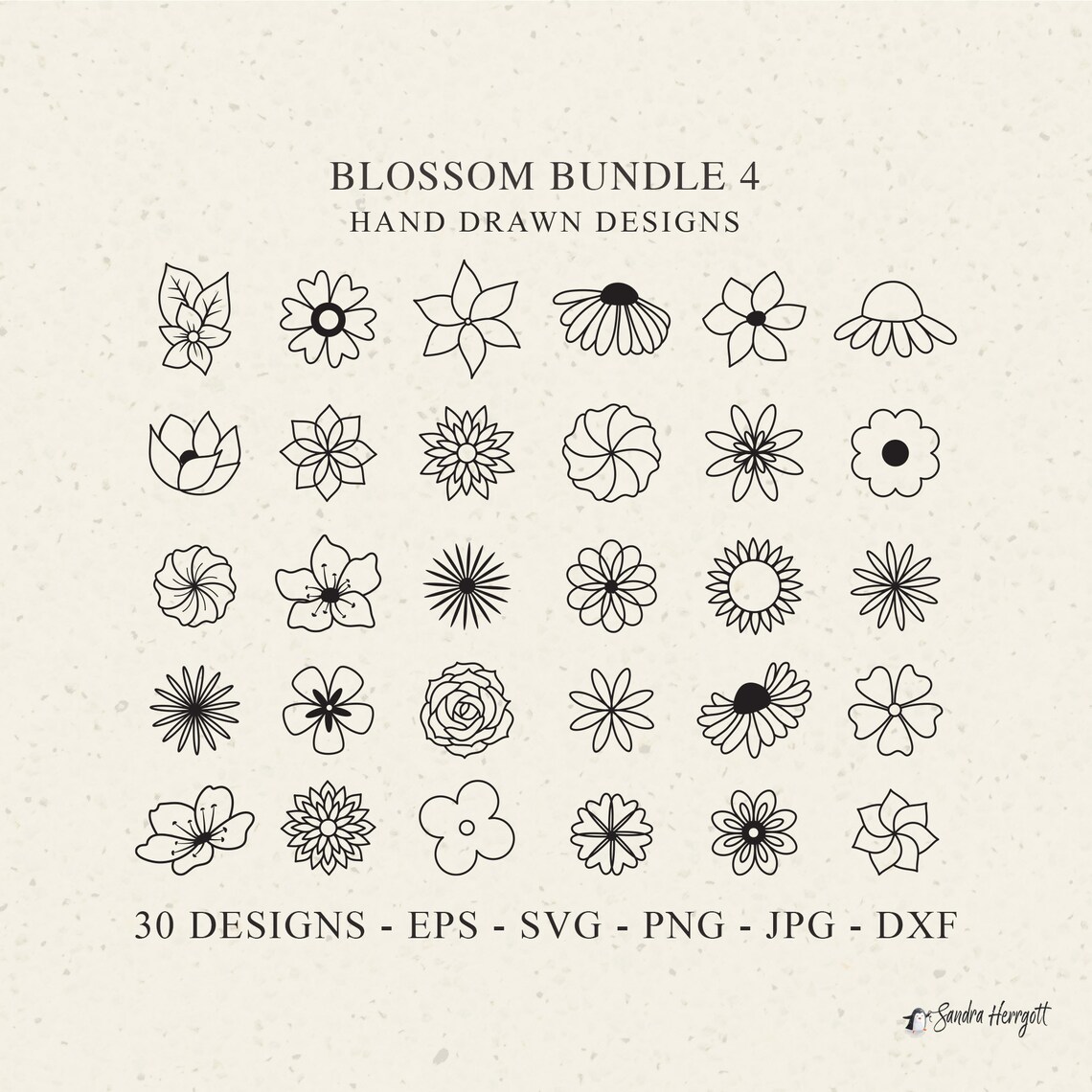 Blüte Plotterdatei SVG DXF PNG Floral Cricut Blume Silhouette - Etsy.de