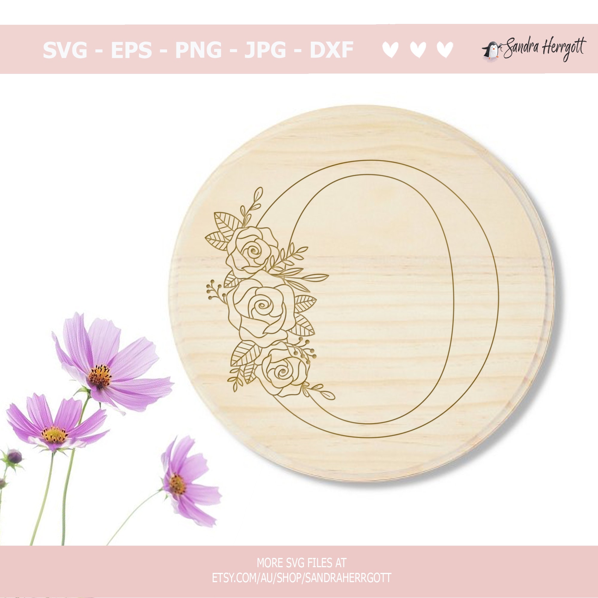 Rose Alphabet Plotter File Svg Dxf Eps Png Jpg Letter & Number Cricut ...