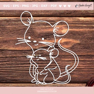 Baby & Mum Mouse Plotter File Svg Dxf Png Pdf Jpg Sweet Cricut Animal ...