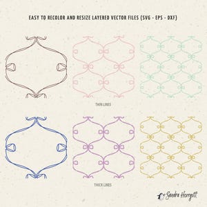 Bow Trellis Seamless Pattern Svg Dfx Eps Jpg Png Geometric Cricut ...