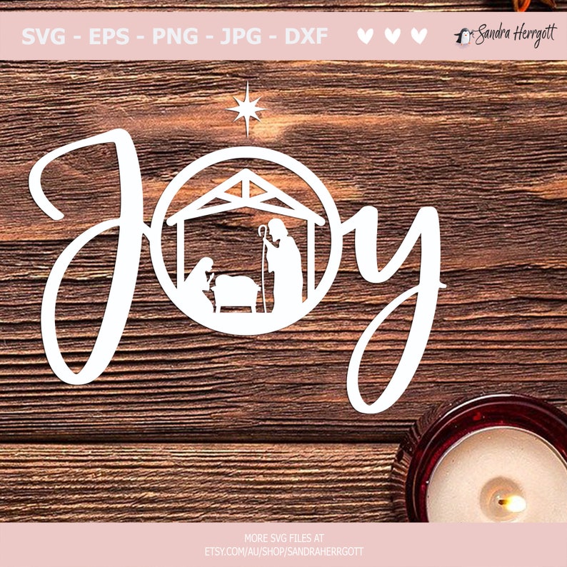 Joy Nativity Plotter File Svg Dxf Png Eps Jpg Baby Jesus - Etsy