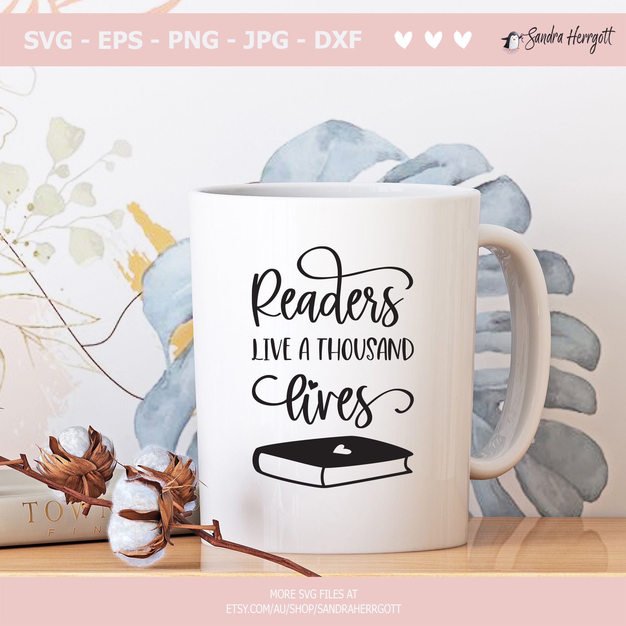Reading Lover Plotter File SVG DXF PNG Book Cricut Silhouette - Etsy