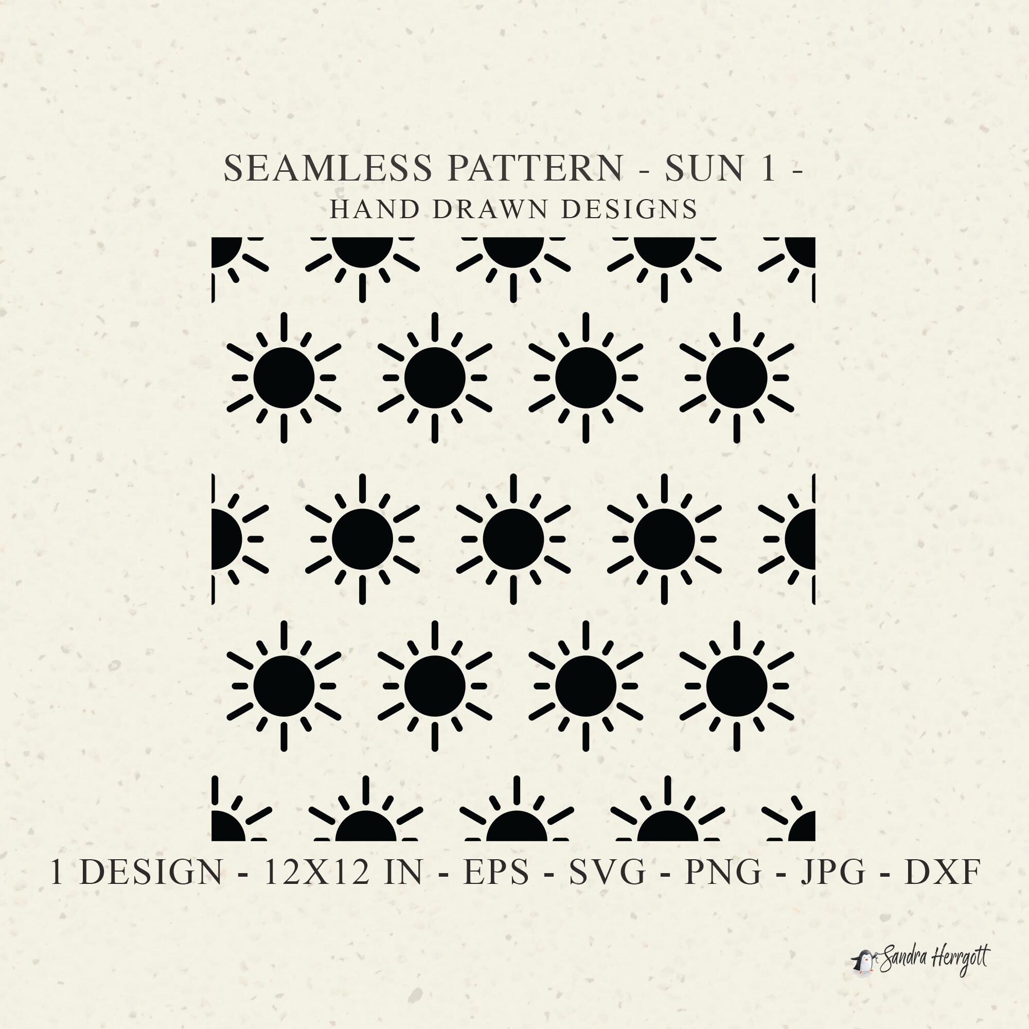 Sun Seamless Pattern SVG DXF PNG Eps Jpg Celestial Cricut - Etsy