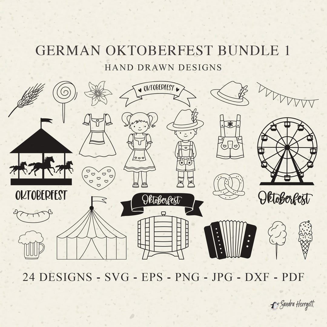 German Oktoberfest Plotter File Svg Dxf Png Jpg Pdf Bavarian Gil Boy ...