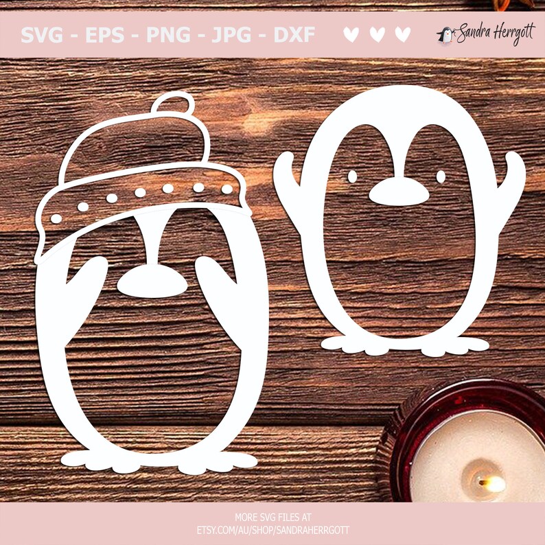 Penguin Plotter File Svg Dxf Png Eps Jpg Winter Cricut Baby - Etsy