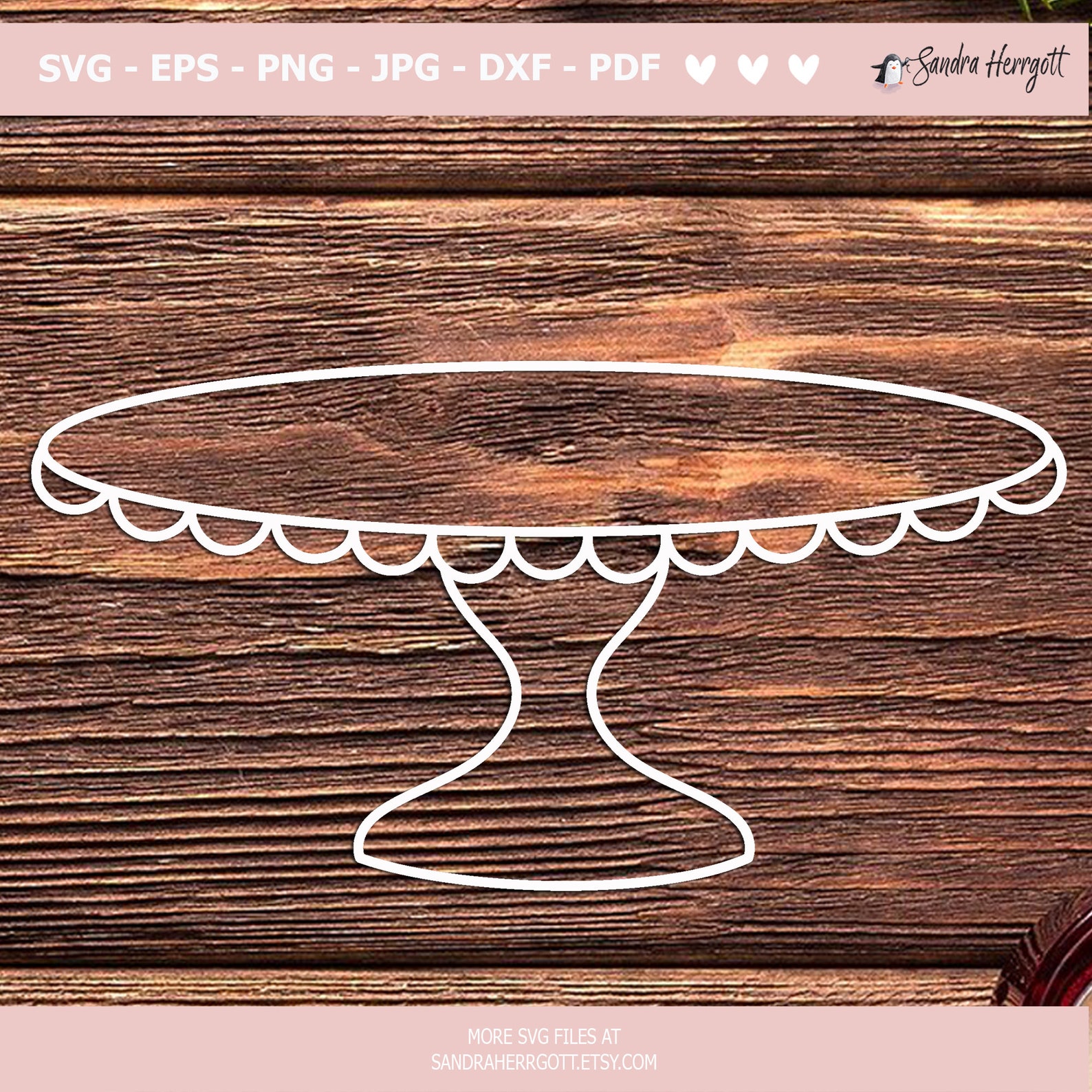 Cake Stand Plotter File Svg Dxf Png Jpg Wedding Cricut Birthday Party ...