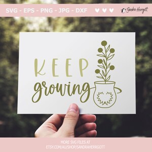 Plant Mama Plotter File Svg Dxf Png Jpg Keep Growing Cricut Floral ...