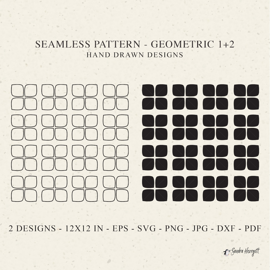 Seamless Geometric Pattern Svg Dxf Png Eps Jpg Pdf Cricut Background ...