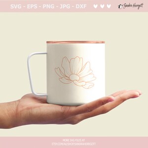Cosmos Blossom Plotter File Svg Dxf Png Floral Cricut Flower Silhouette ...
