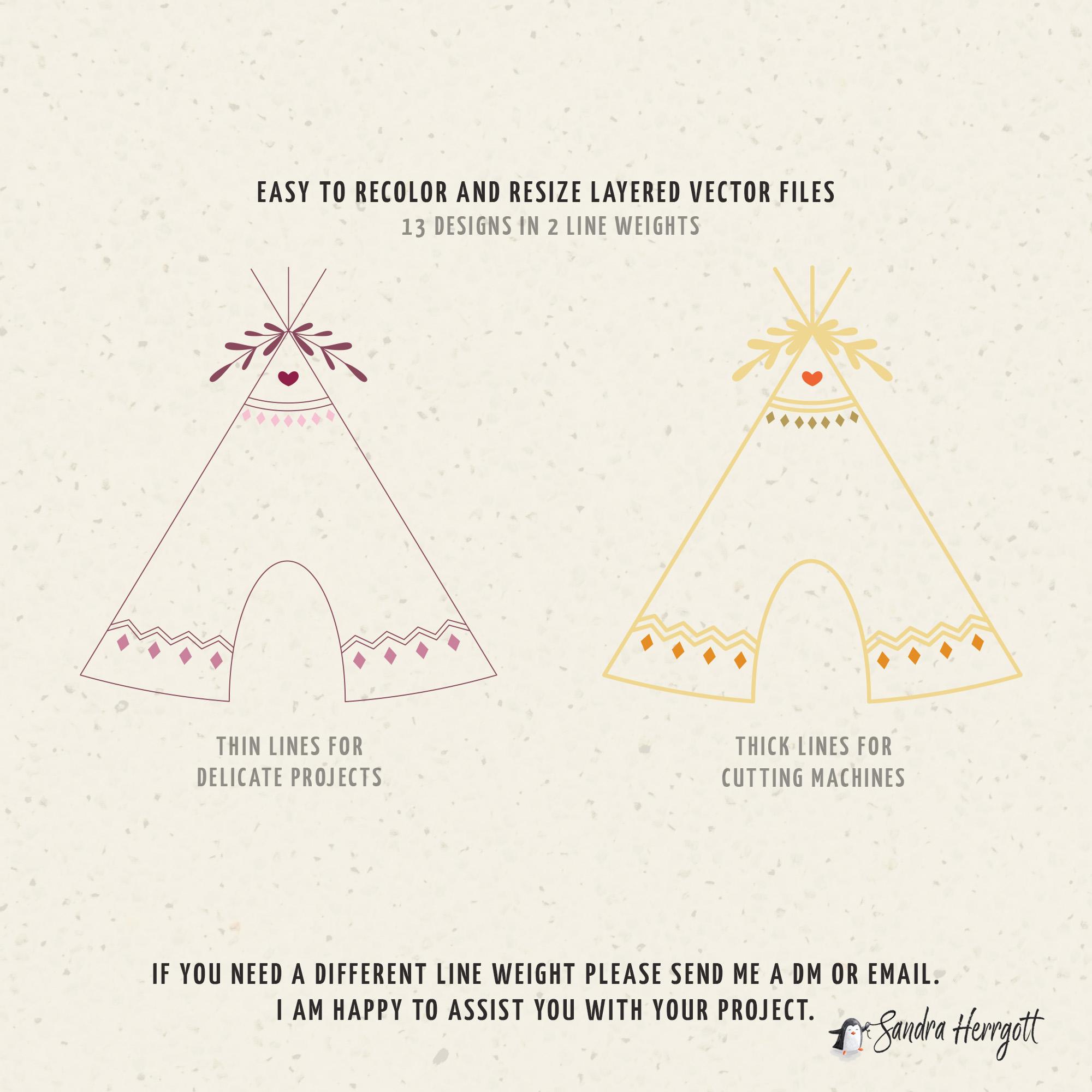 Tepee Plotter File Svg Dxf Png Jpg Pdf Cricut Silhouette Clipart Vinyl ...