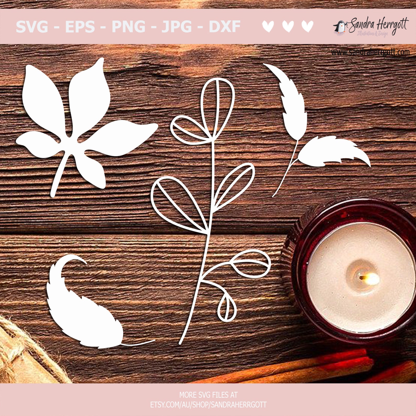 Blätter Plotterdatei svg Dxf Eps Png Jpg Herbst Cricut Herbst ...