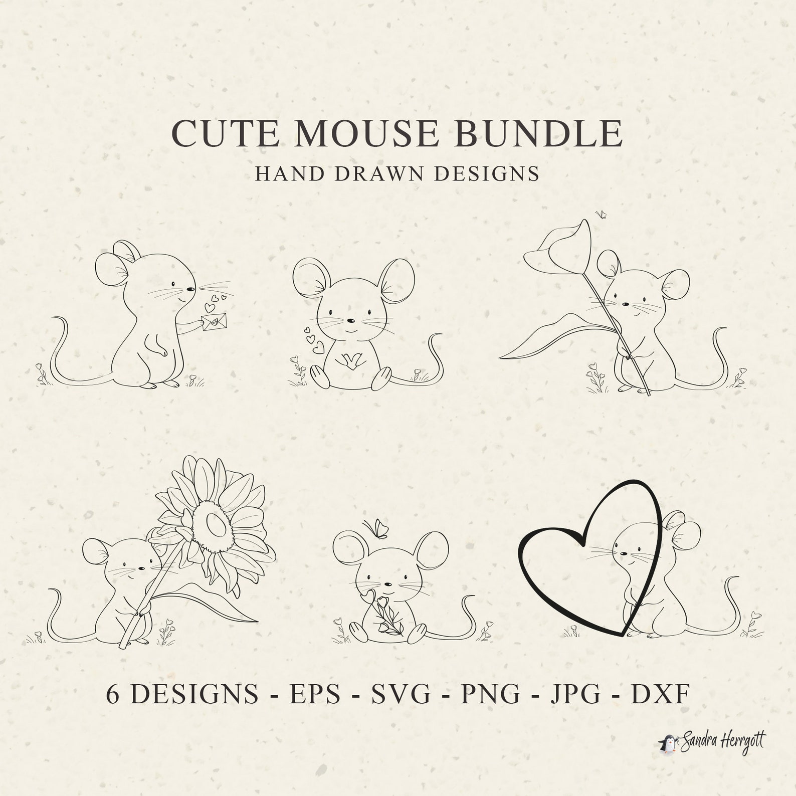 Little Mouse Svg Bundle Animals Cut File Cute Cutting File - Etsy