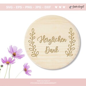 German Danke Plotter File Svg Eps Dxf Png Jpg Vielen Herzlichen Dank ...