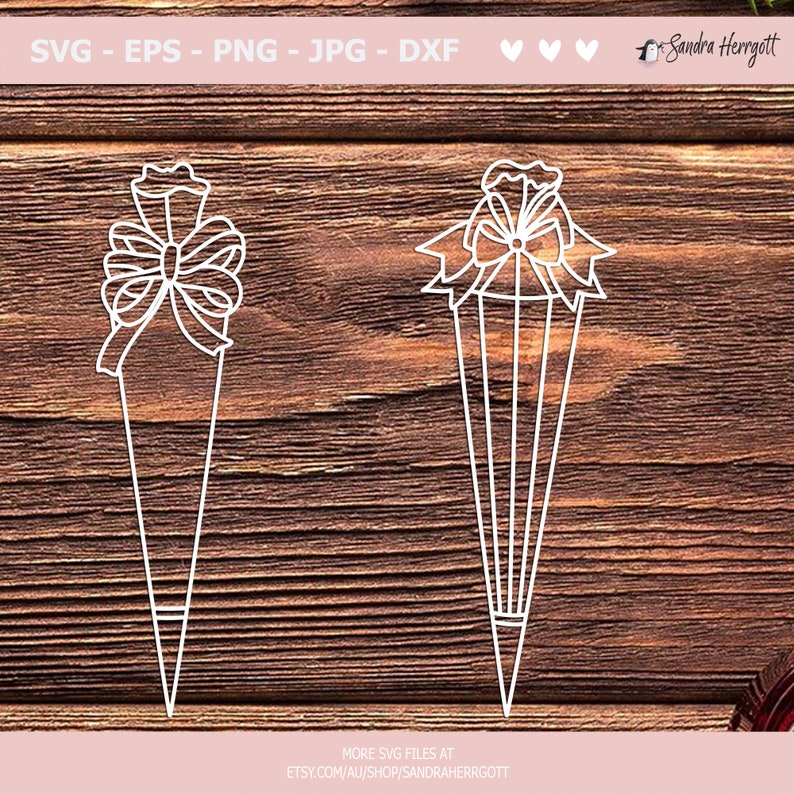 German Schultüte Plotter File Svg Dxf PNG EPS Pdf Jpg Cricut Zuckertüte ...