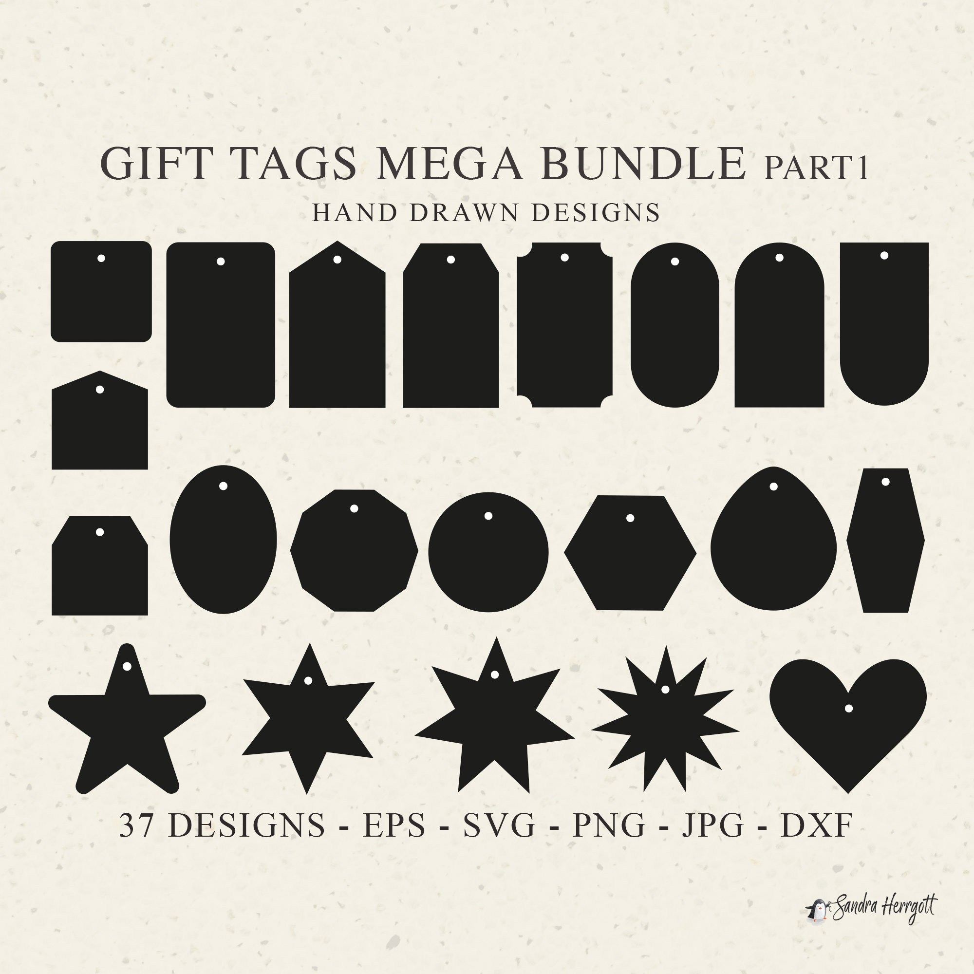 Gift Tag Svg Bundle Christmas Gift Tag Template Stocking | Etsy