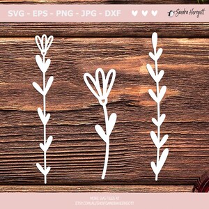 Wildflowers Set 6 Plotter File Svg Dxf Eps Png Jpg Pdf Floral Cricut ...