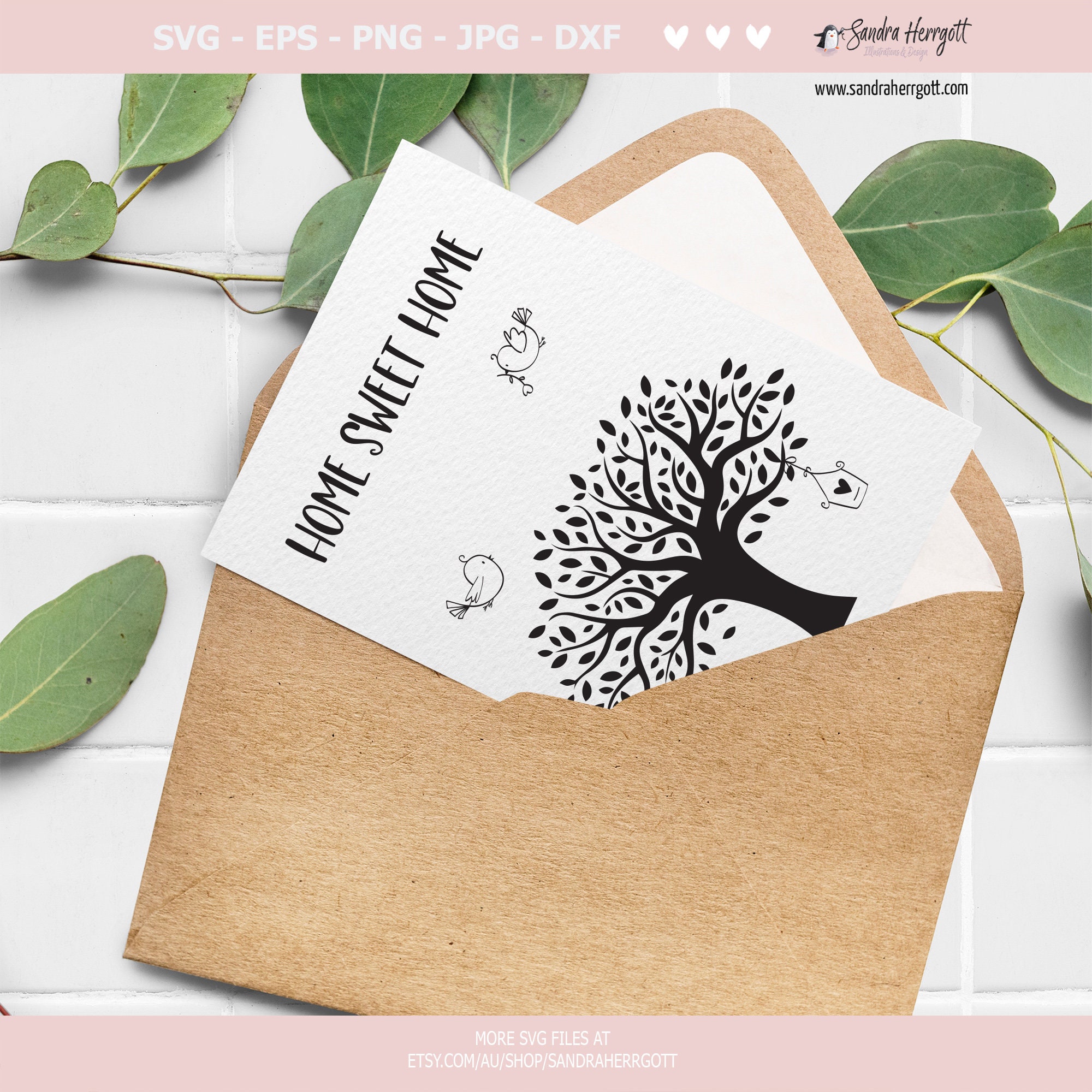 Kleiner Vogel Plotterdatei SVG DXF PNG Blume Baum Herz Frühling Cricut ...