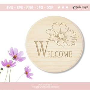 Cosmos Blossom Plotter File Svg Dxf Png Floral Cricut Flower Silhouette ...
