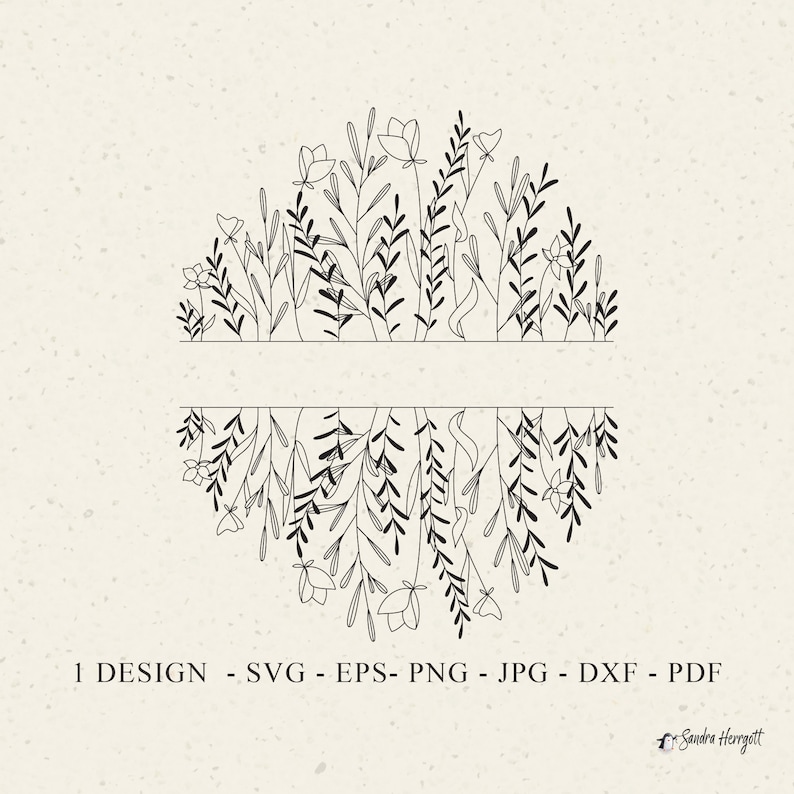 Split Wildblumen Wiese Plotterdatei SVG Dxf Eps Png Pdf Jpg - Etsy.de
