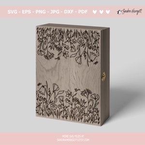 Wildflower Meadow Plotter File Svg Dxf Eps Png Jpg Pdf Floral Cricut ...