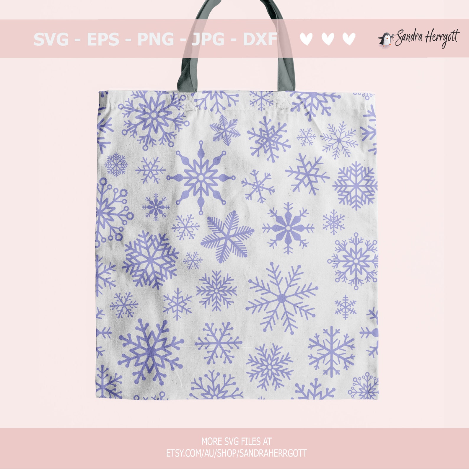 Snowflake Seamless Pattern SVG Plotter File Dxf Png Eps Jpg - Etsy
