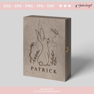 Bunny Plotter File Svg Dxf Eps Png Jpg Pdf Baby Animal Cricut Floral ...