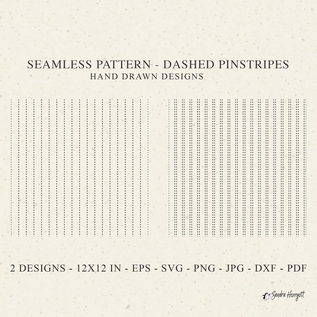 Dashed Pin Stripe Line Seamless Pattern Svg Dfx Png Pdf Cricut ...