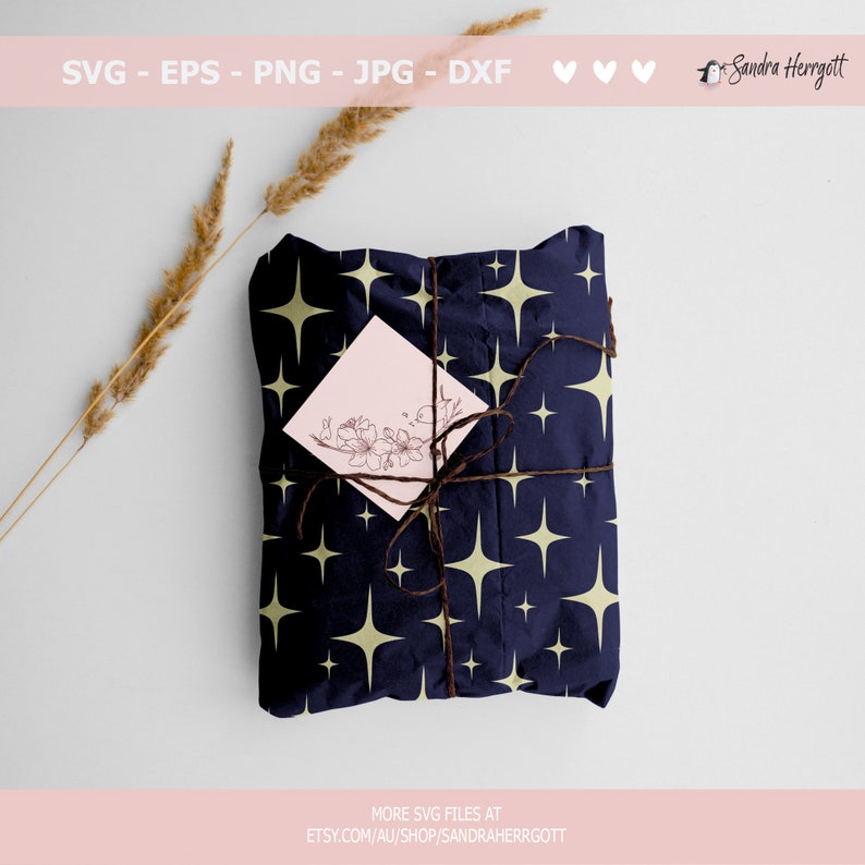 8 Star Seamless Pattern SVG Plotter File Dxf Png Eps Jpg Celestial ...