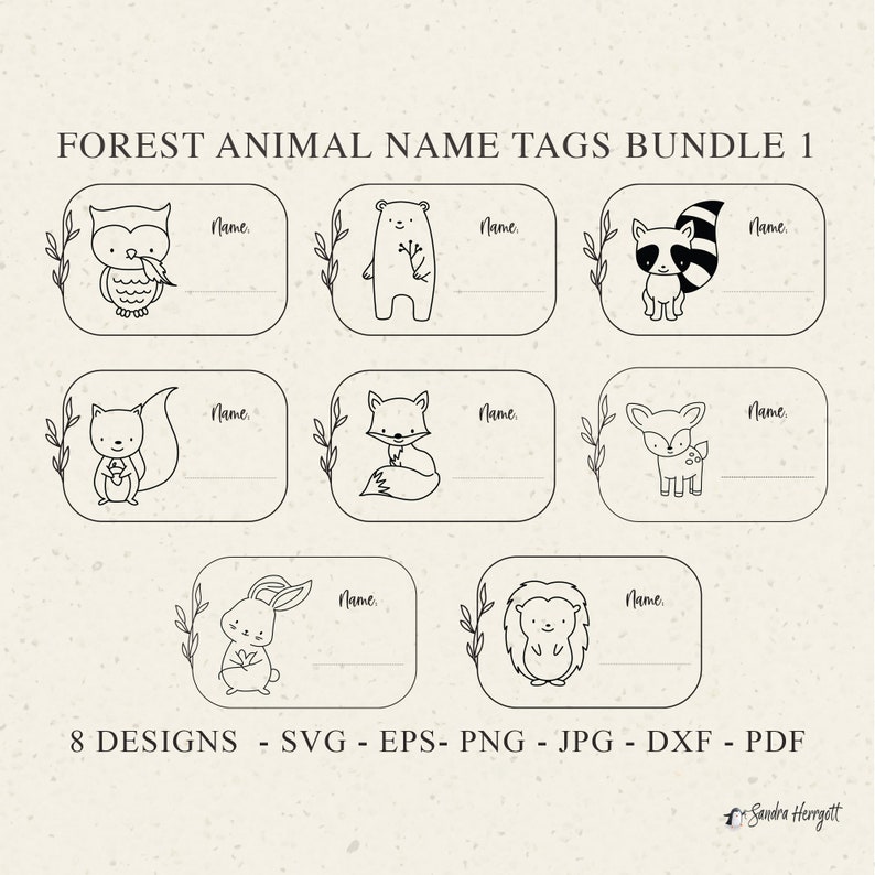 Forest Animal Plotter File Svg Png Jpg Pdf Baby Fox Cricut - Etsy